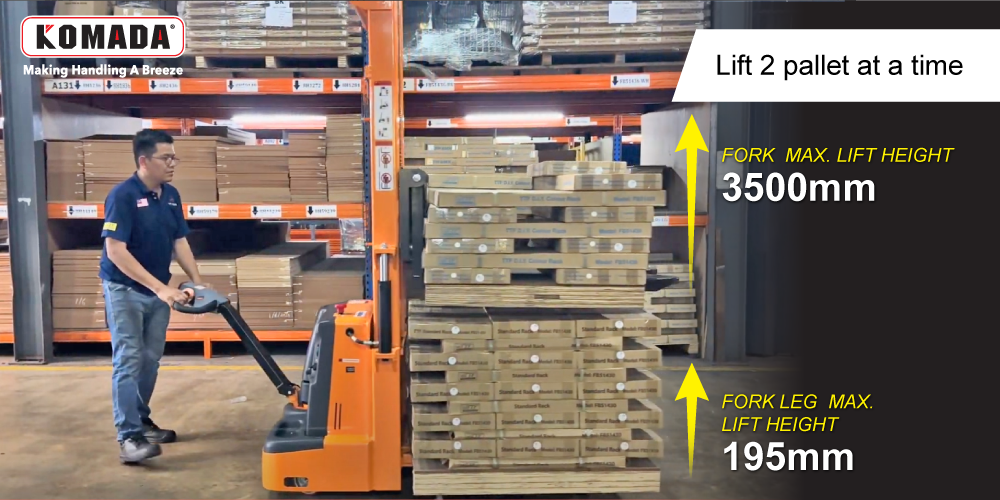 Fully Powered Stacker | Electric Stacker | Fully Powered Double Lifting ...